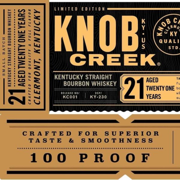 Knob Creek 21-Year Straight Kentucky Bourbon Whiskey (Limited Release ...
