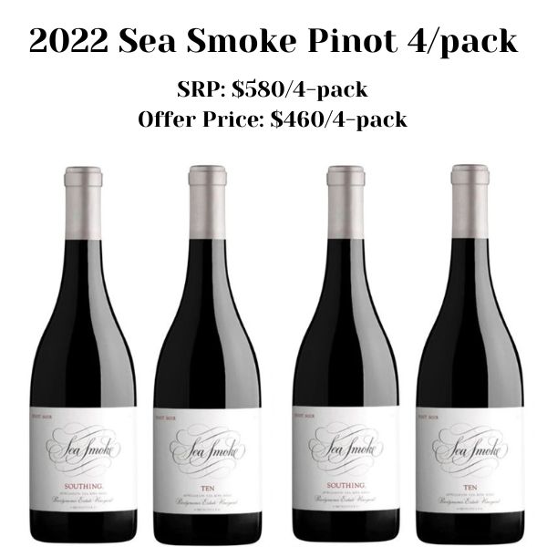 Sea Smoke 2022 Pinot Noir 4-Pack - Nicholas Wines