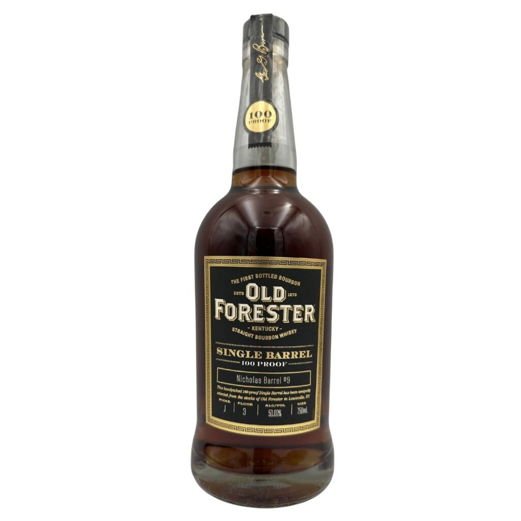 Old Forester 'Black Label' Nicholas Single Barrel 100-Proof Straight ...