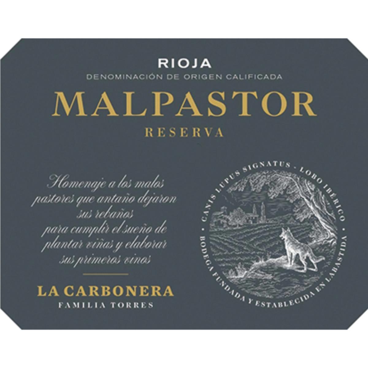 Familia Torres La Carbonera Malpastor Rioja Reserva 2019 - Nicholas Wines