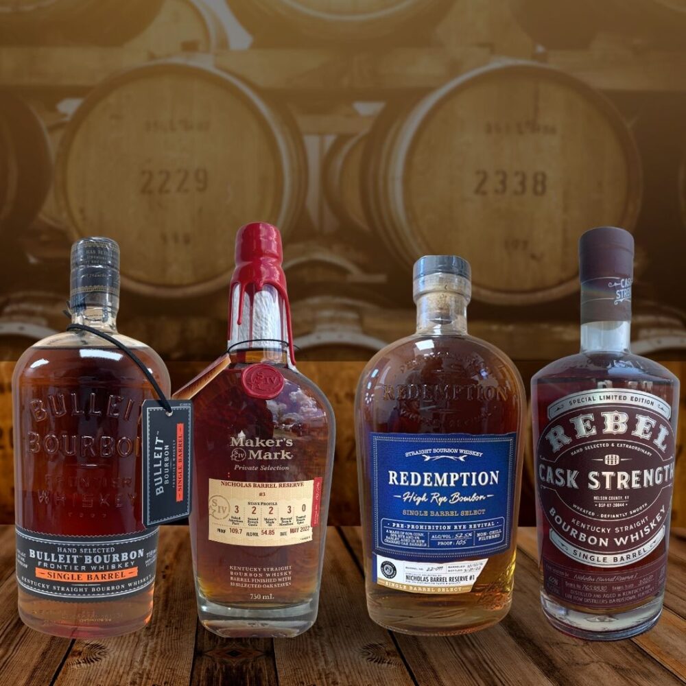 Nicholas Single Barrel Reserve Whiskey 4-Pack - Nicholas Wines