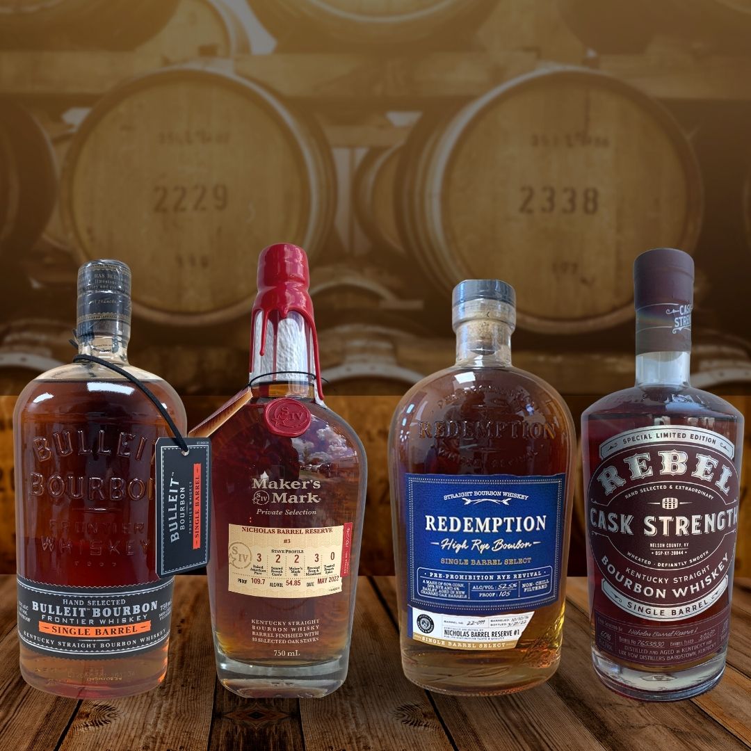 Nicholas Single Barrel Reserve Whiskey 4-Pack - Nicholas Wines