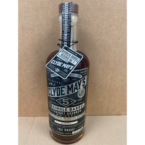 Clyde May's 5-Year Nicholas Single Barrel Select #2 Bourbon Whiskey ...